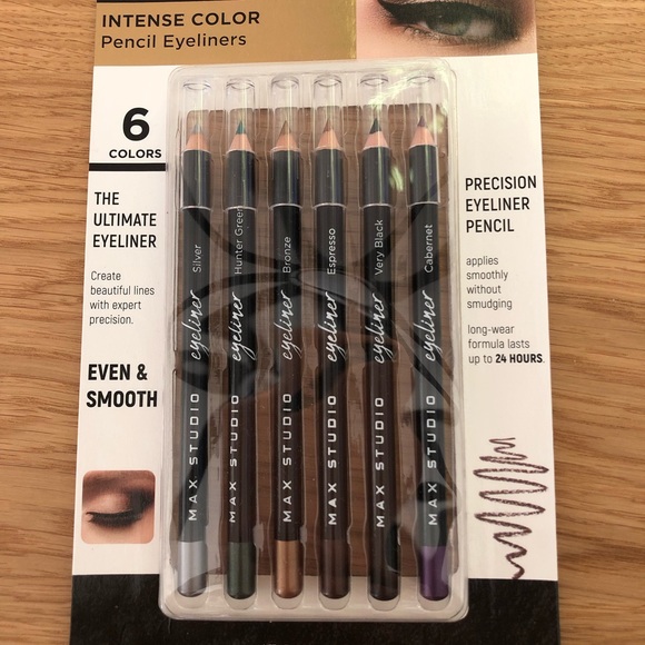 Max Studio | Makeup | Max Studio Intense Color Pencil Eyeliners 6 ...